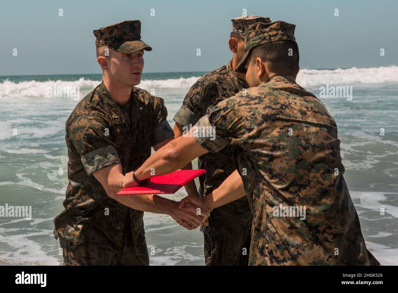 U.S. Marine Corps 2nd Lt. Griffen Hedrick, the executive officer for ...