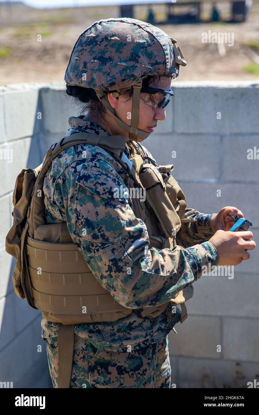 U.S. Marine Cpl. Adriana Lara, an operations clerk with Marine Air ...