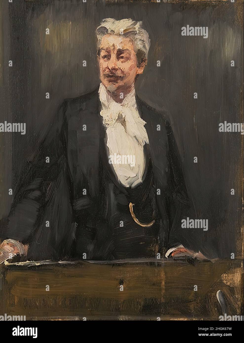Peder Severin Krøyer - Portrait of Georg Brandes lecturing Stock Photo ...