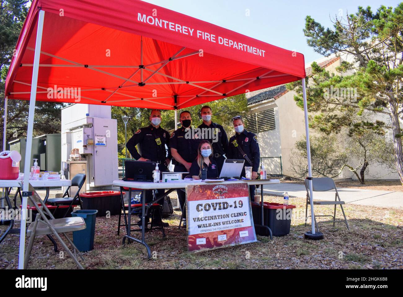 From left, Monterey Fire Department Capt. Dave Meurer, Assistant Chief ...