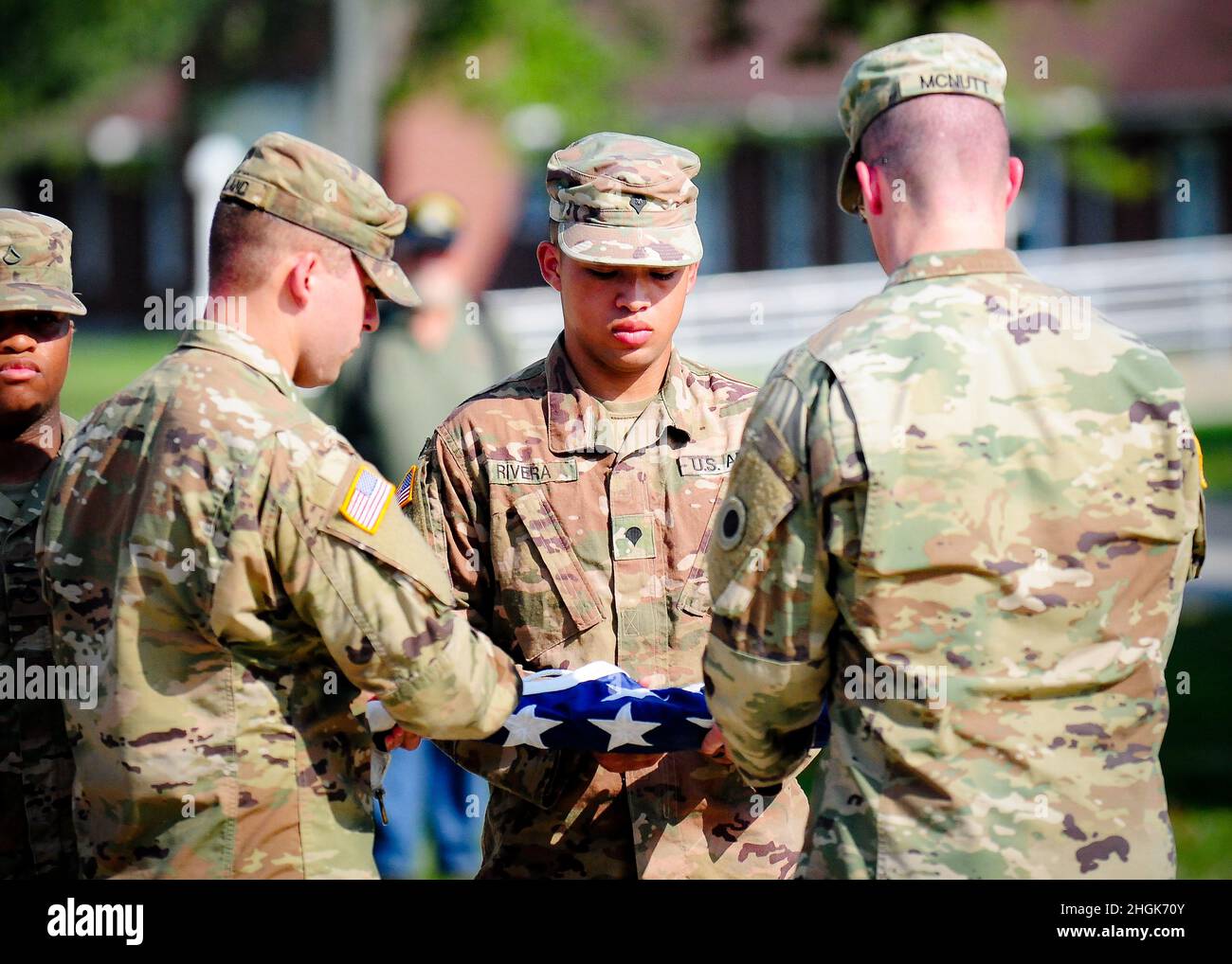 Spc. Ramon Rivera (center), of Company A, 1st Battalion, 148th Infantry ...