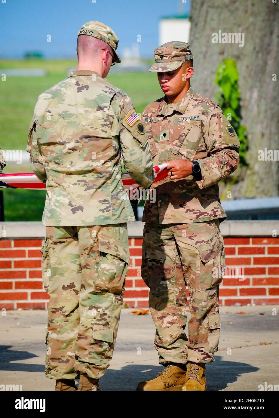 Sgt. Gregory McNutt (from left) and Spc. Ramon Rivera, of Company A ...