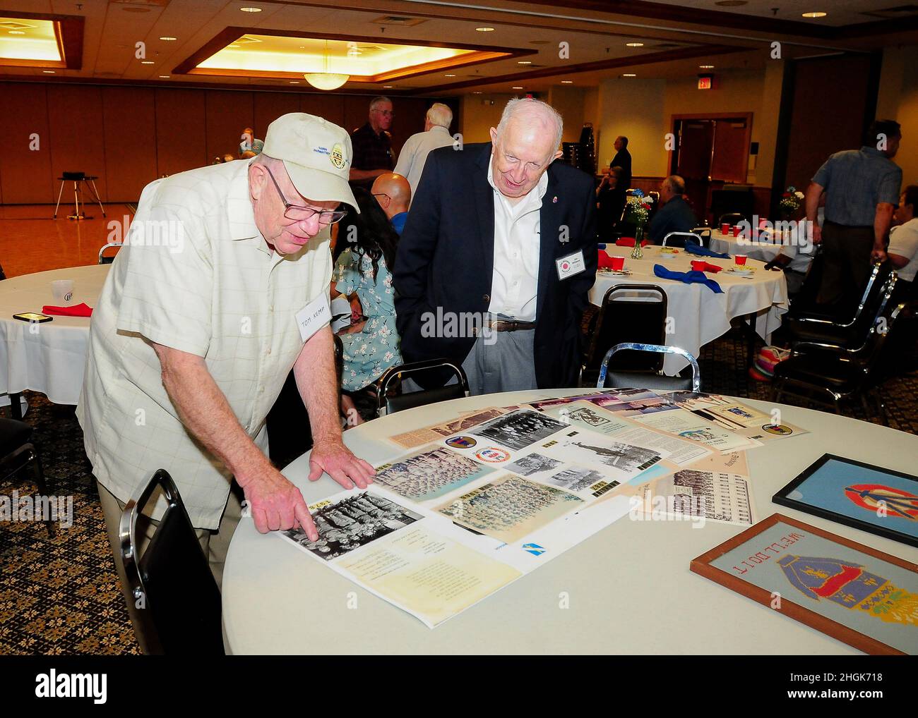 Retired Col. Tom Kemp (left) and retired Maj. Gen. James Williams look ...