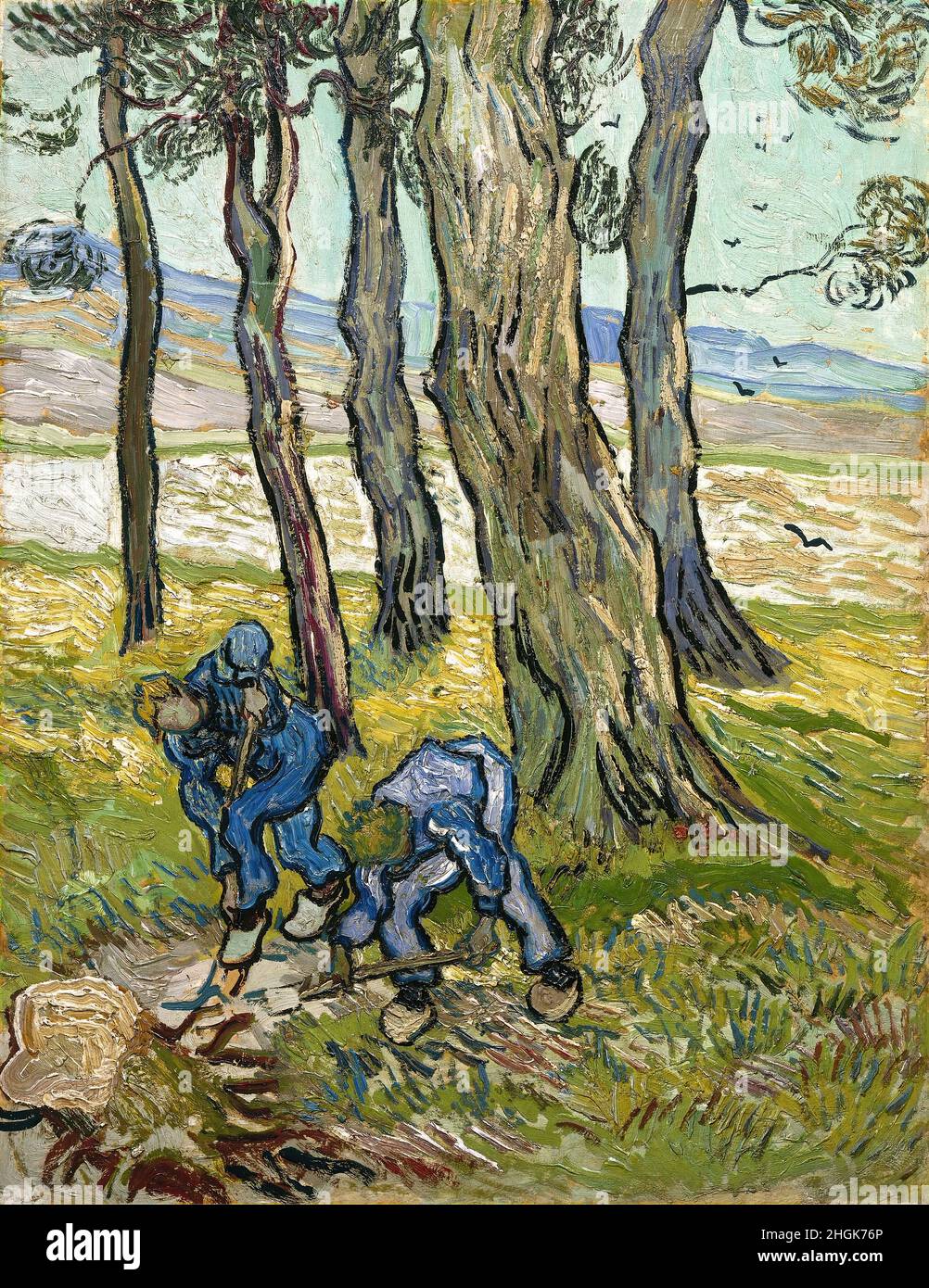The Diggers - 1889 - Oil on canvas 65,1 x 50,2 cm - Van Gogh Vincent ...