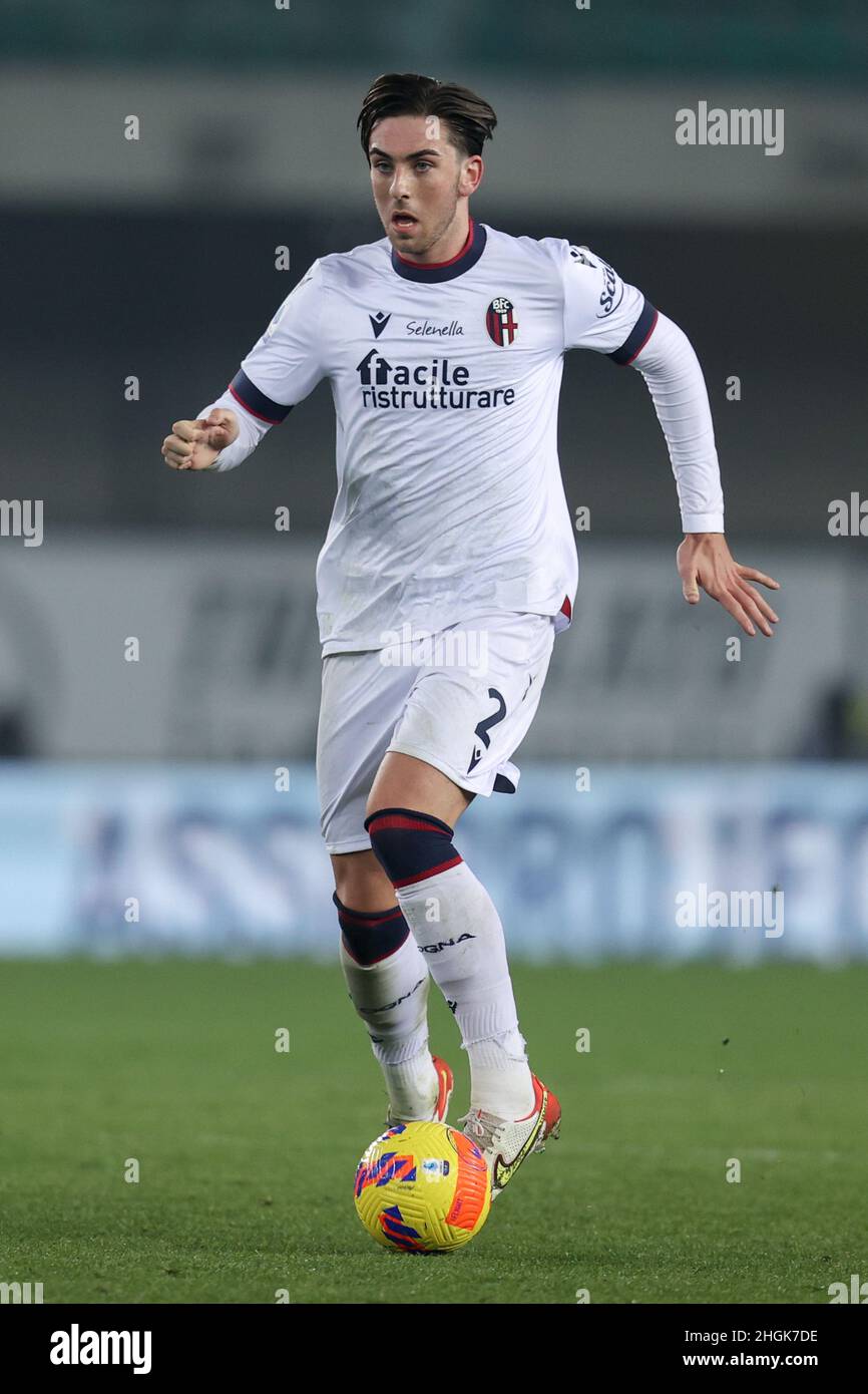 Verona, Italy. 21st Jan, 2022. Luis Thomas Binks (Bologna FC) in action ...