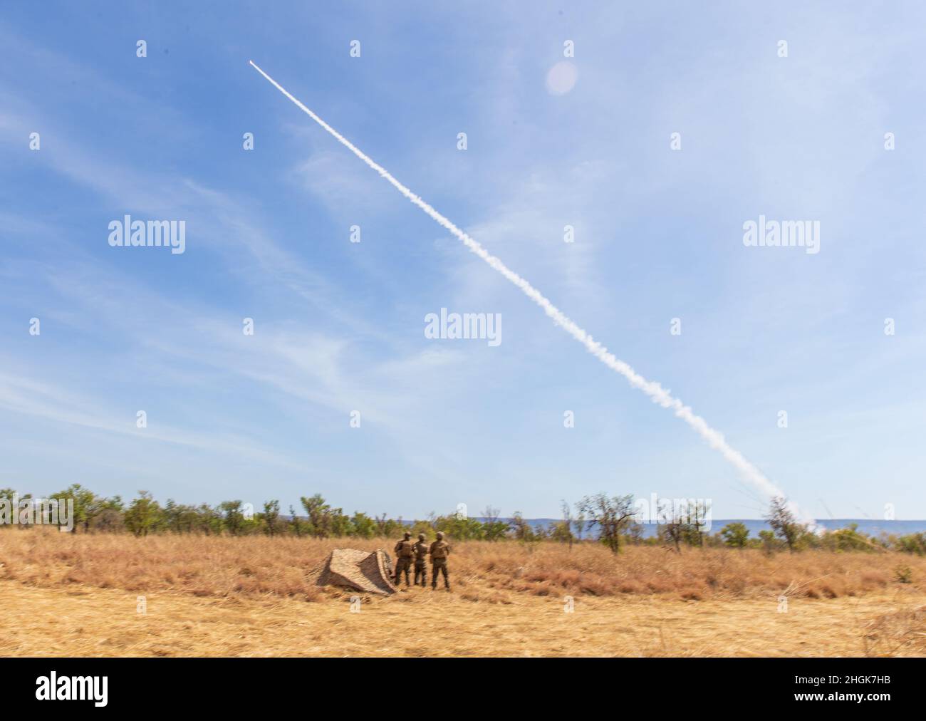 U.S. Marine Corps High Mobility Artillery Rocket Systems with HIMARS ...
