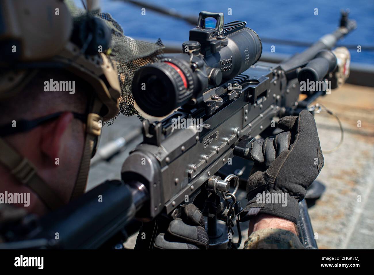 U.S. Marine Corps Lance Cpl. Murphy Seim, a motorman with Alpha Company ...