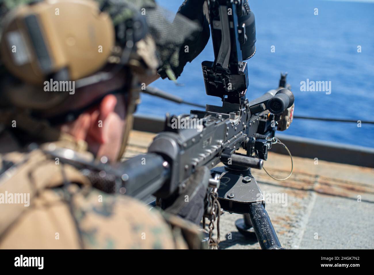 U.S. Marine Corps Lance Cpl. Murphy Seim, a motorman with Alpha Company ...