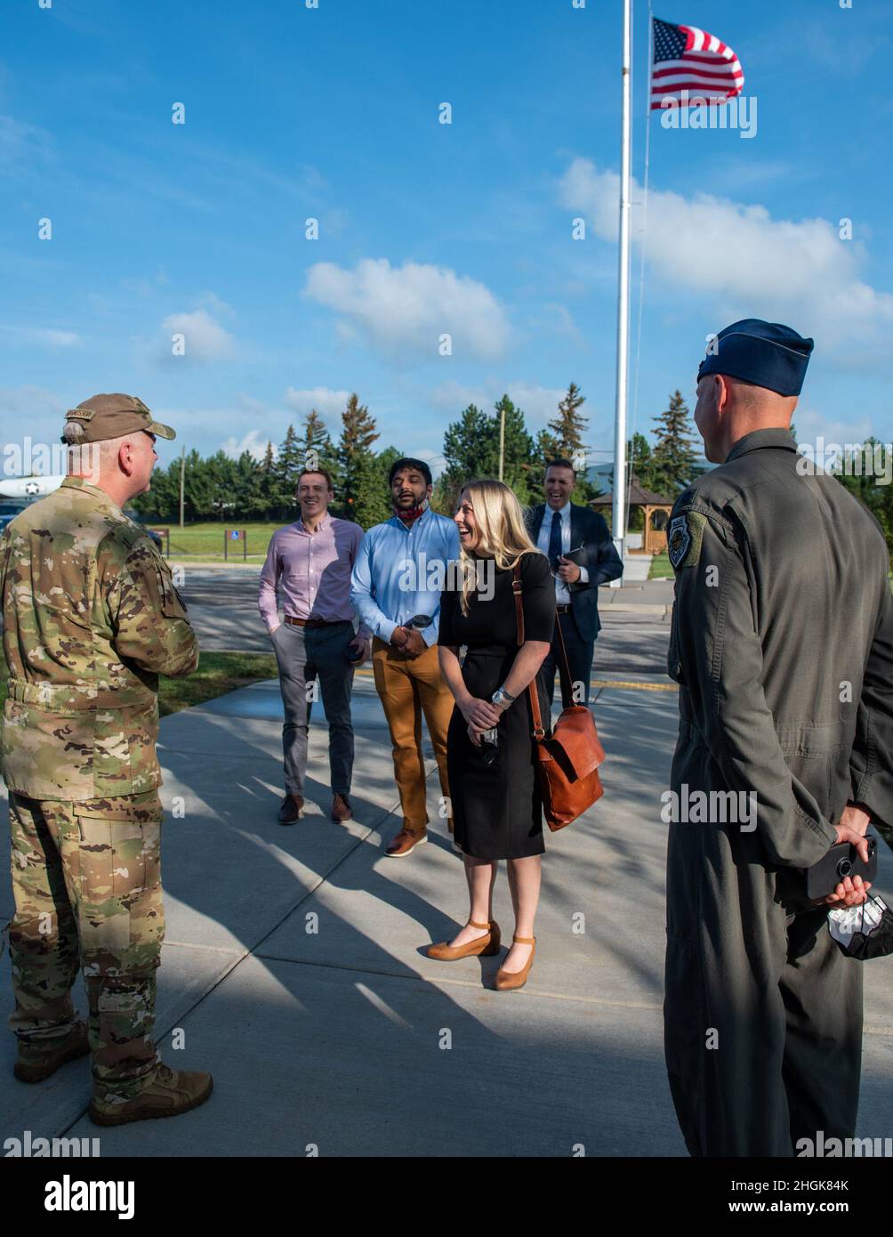 Col. Carl Magnusson (left), 914th Air Refueling Wing Commander and Lt ...