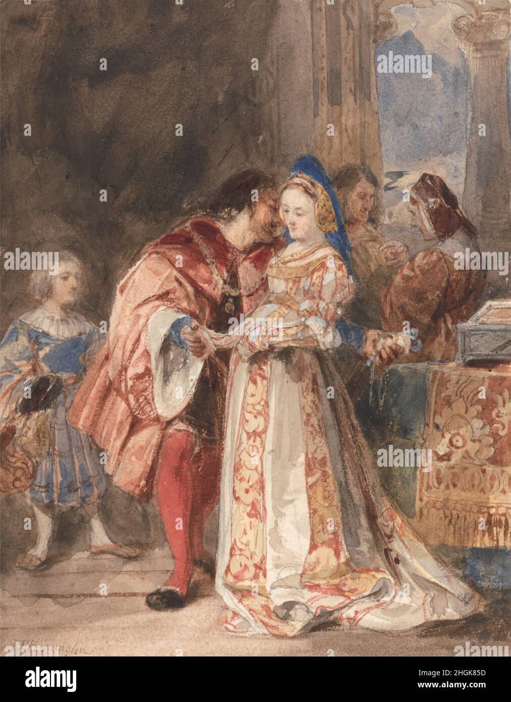 Richard Parkes Bonington - Portia and Bassanio Stock Photo - Alamy