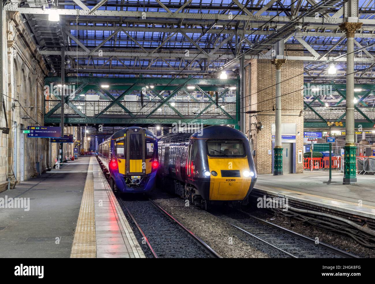 Crosscountry Trains diesel high speed train and Scotrail electric ...