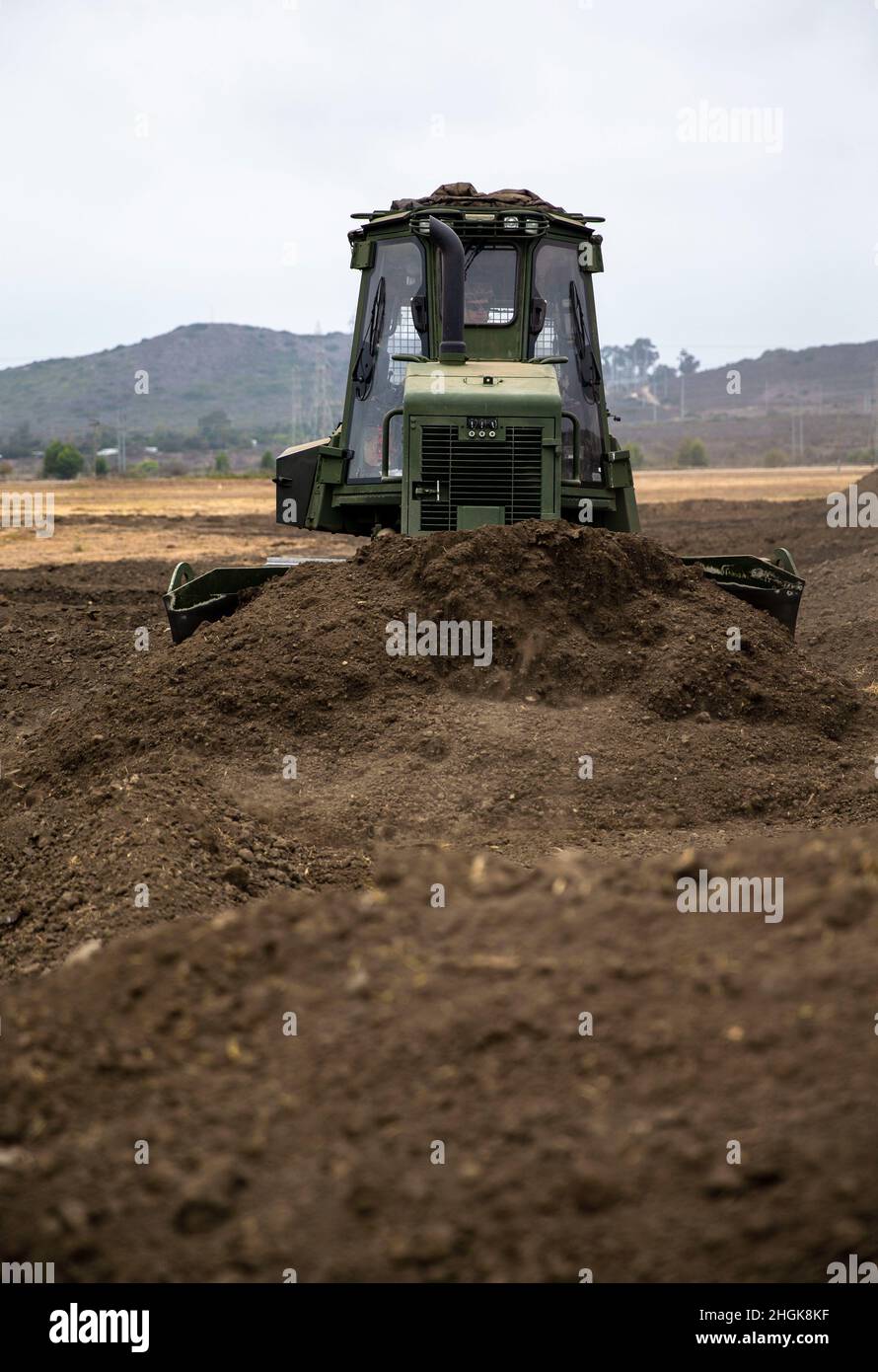 A medium crawler tractor with 1st Combat Engineer Battalion, 1st Marine ...