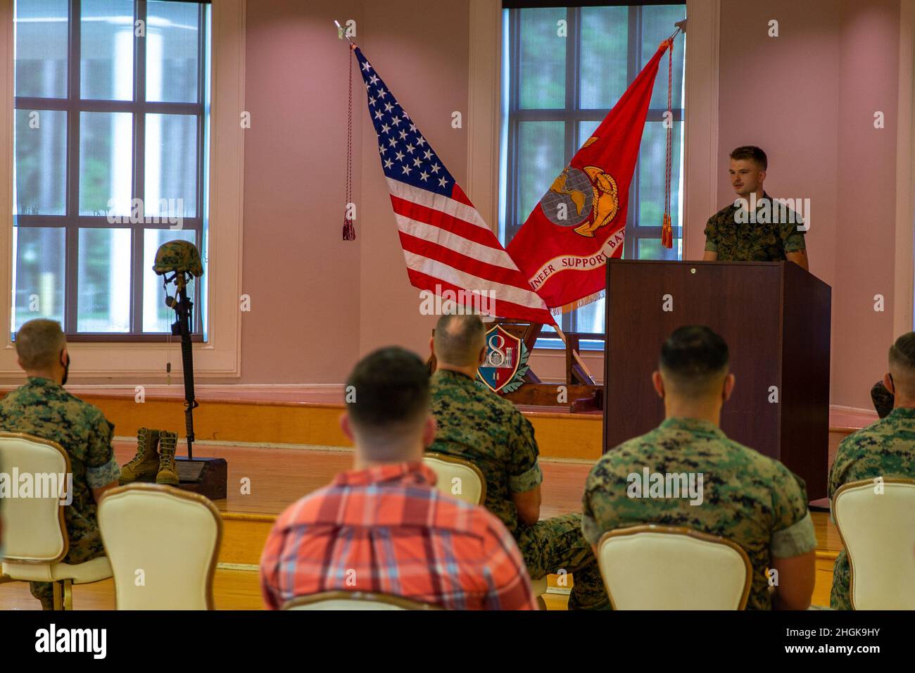 U.S. Marine Lance Cpl. Logan G. Elliott with 8th Engineer Support ...