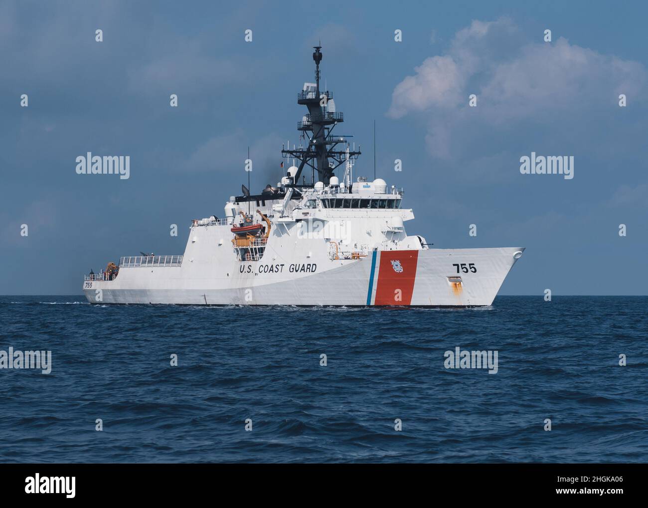 The crew of U.S. Coast Guard Cutter Munro participates in a maritime ...