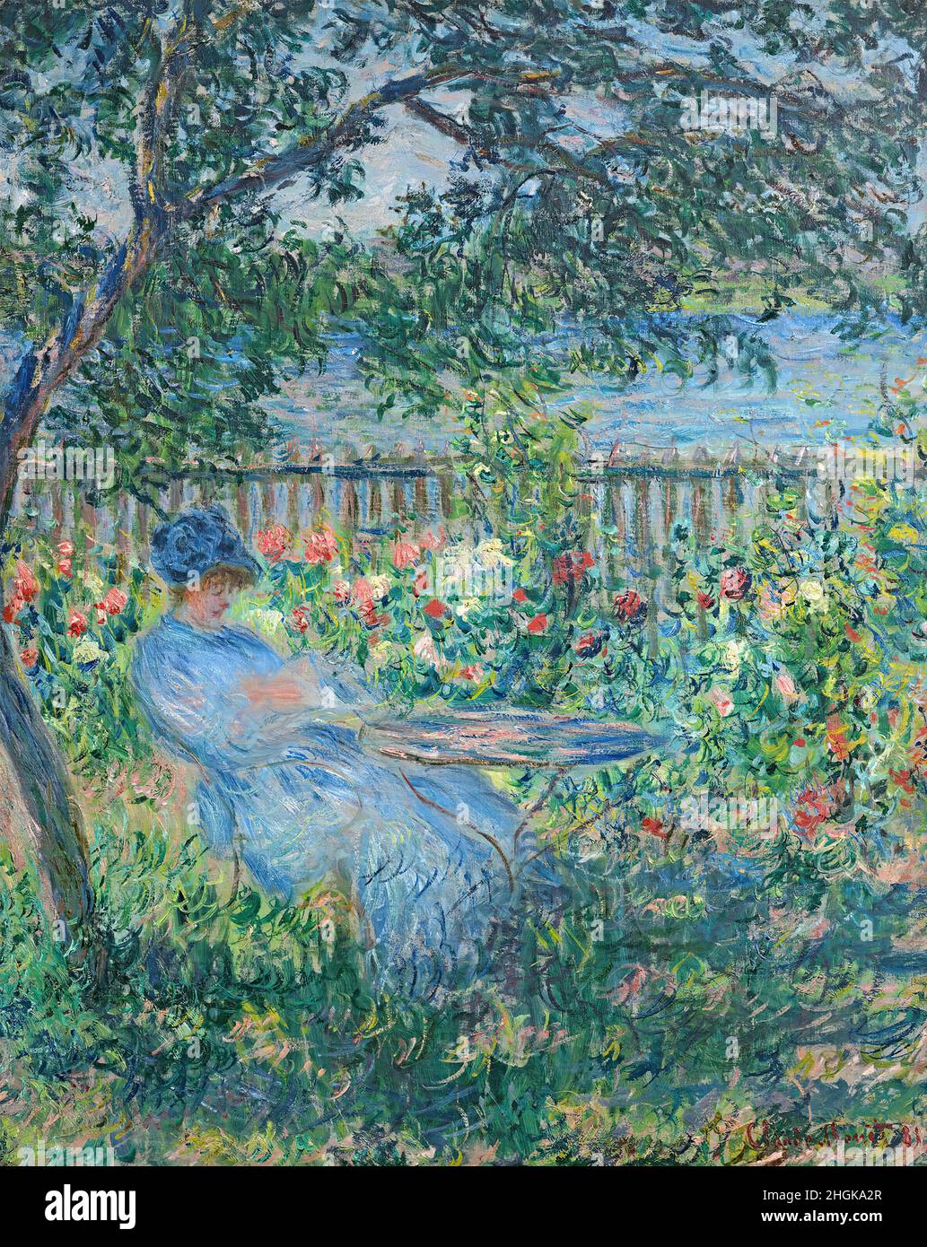 Monet Claude - Private Collection - The Terrace at Vétheuil - 1881 ...