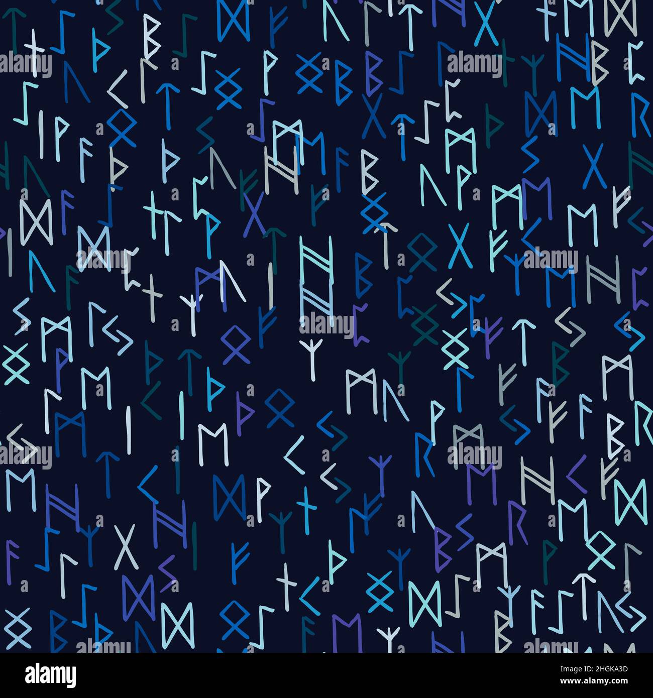 Runes seamless ethnic pattern. Runic alphabet, Futhark. Ancient norse ...