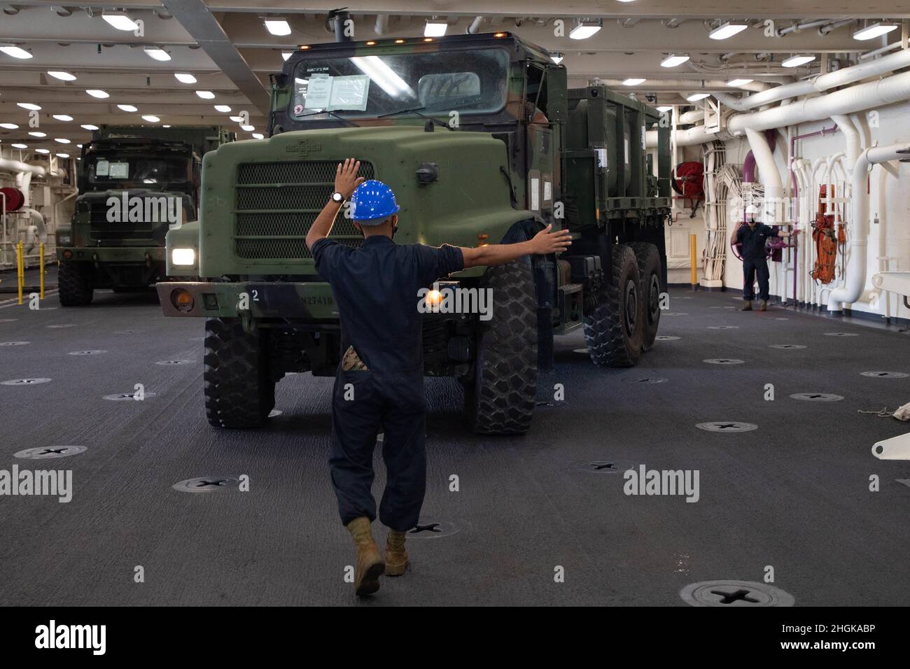 U.S. Marine Corps Cpl. Antonio Serrato, a combat cargo Marine with ...