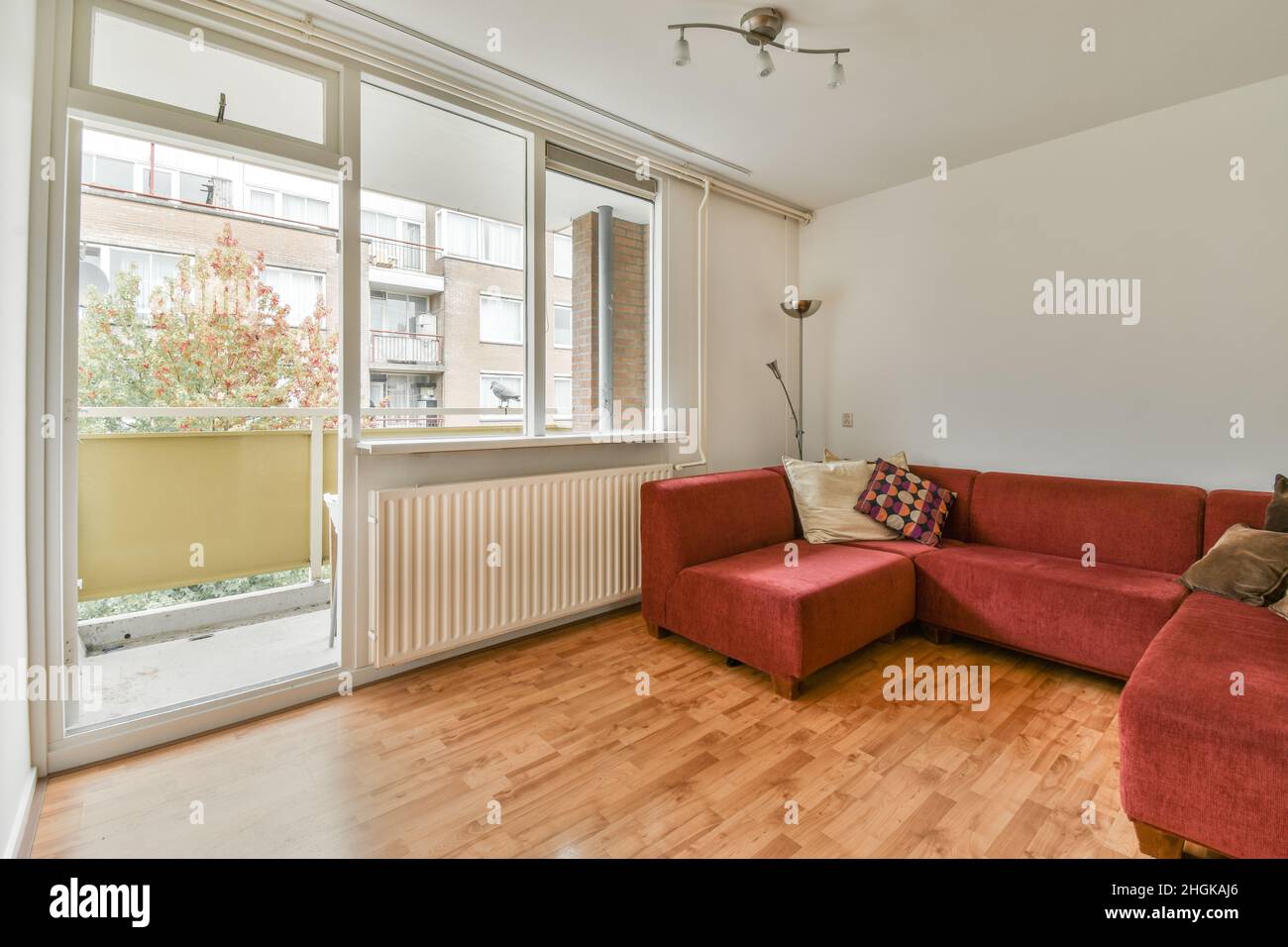 Interior design of small clean living room Stock Photo - Alamy