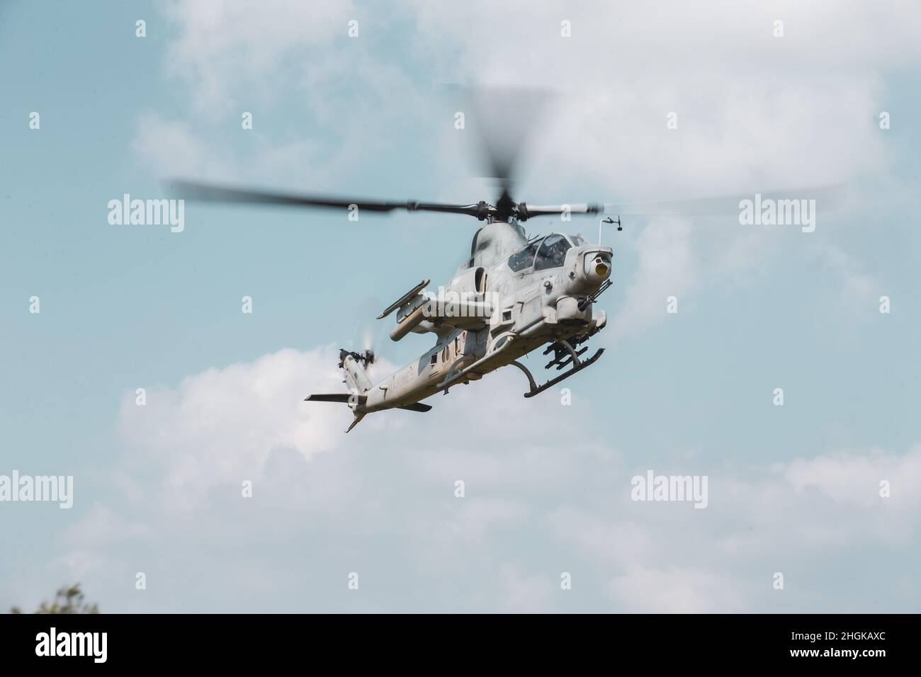 A U.S. Marine Corps AH-1Z Viper attack helicopter attached to Marine ...