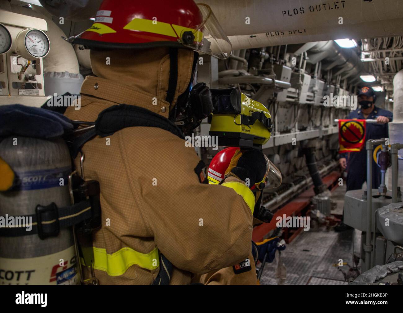 Engine room fire drill hi-res stock photography and images - Alamy