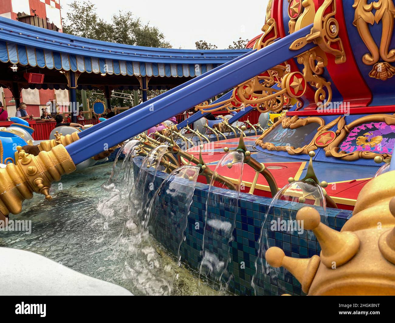 Orlando, FL USA - December 21, 2019: Dumbo the flying elephant ride at ...