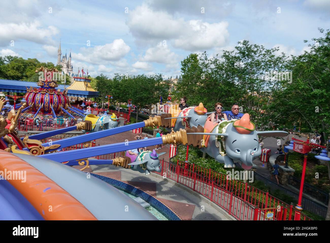 Orlando, FL USA - May 11, 2019: Dumbo the flying elephant ride at Magic ...