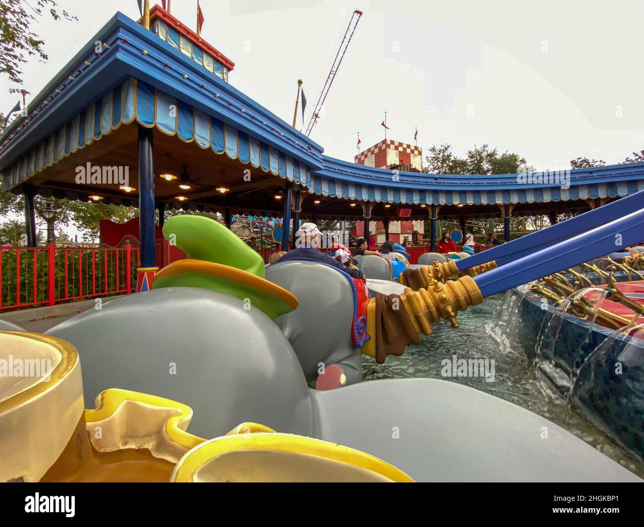 Orlando, FL USA - December 21, 2019: Dumbo the flying elephant ride at ...