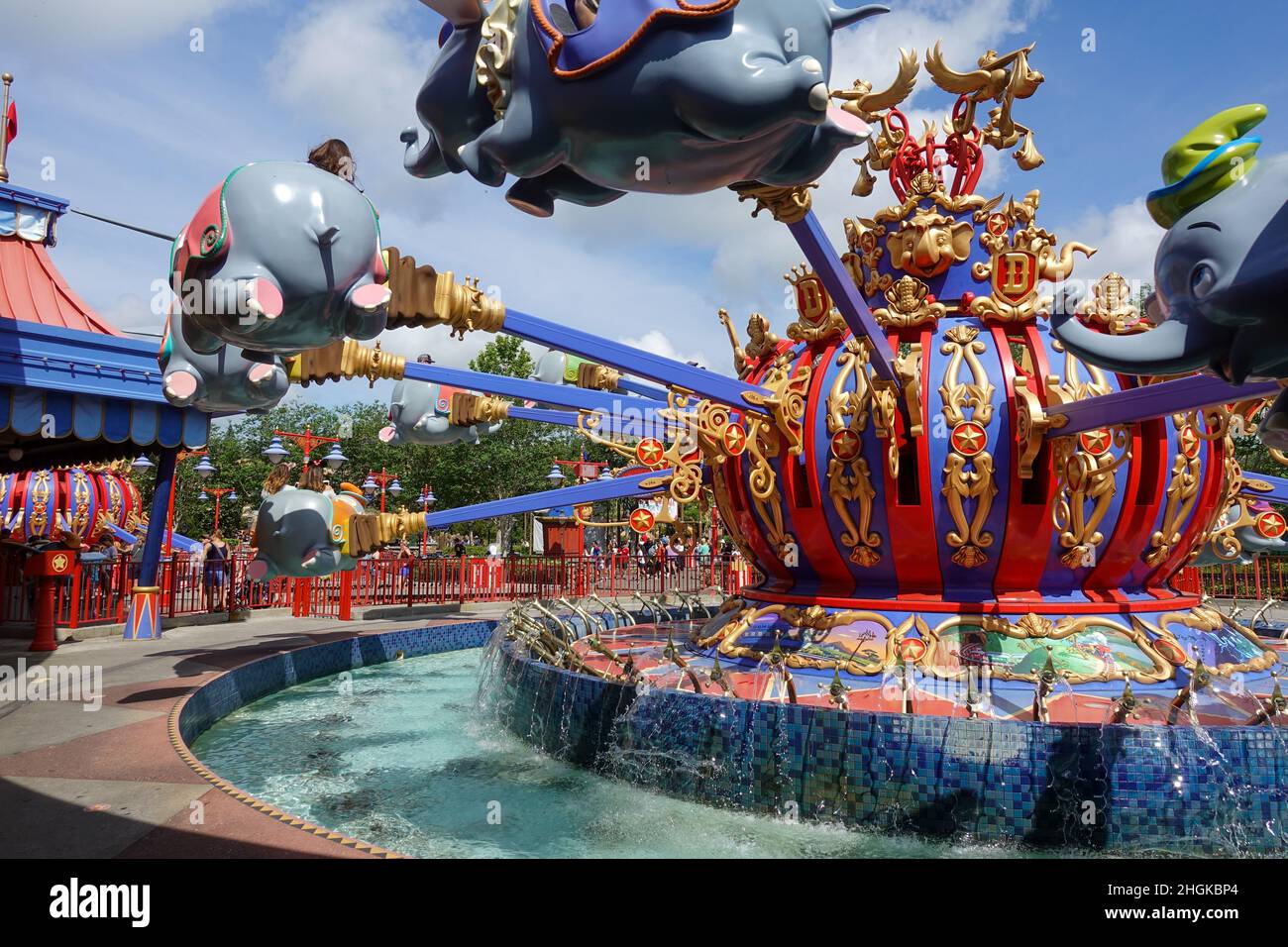 Orlando, FL USA - May 11, 2019: Dumbo the flying elephant ride at Magic ...