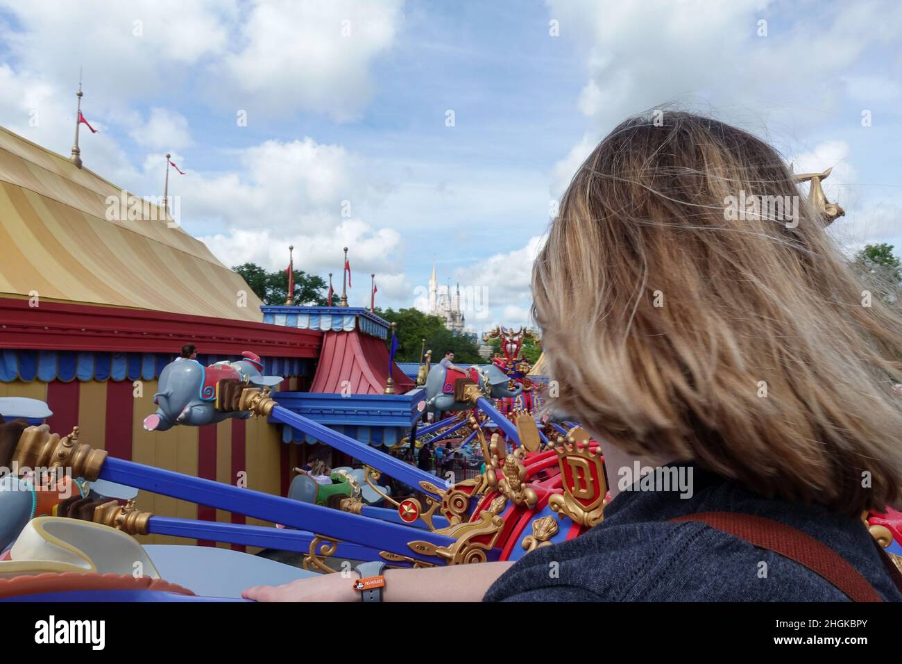 Orlando, FL USA - May 11, 2019: Dumbo the flying elephant ride at Magic ...