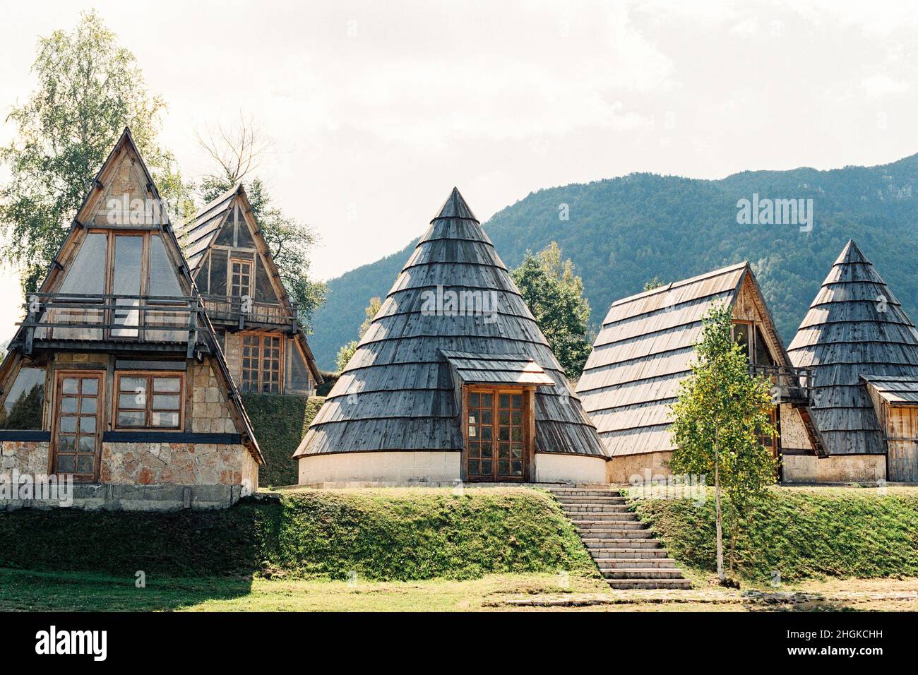 Triangular two storey houses hi-res stock photography and images - Alamy