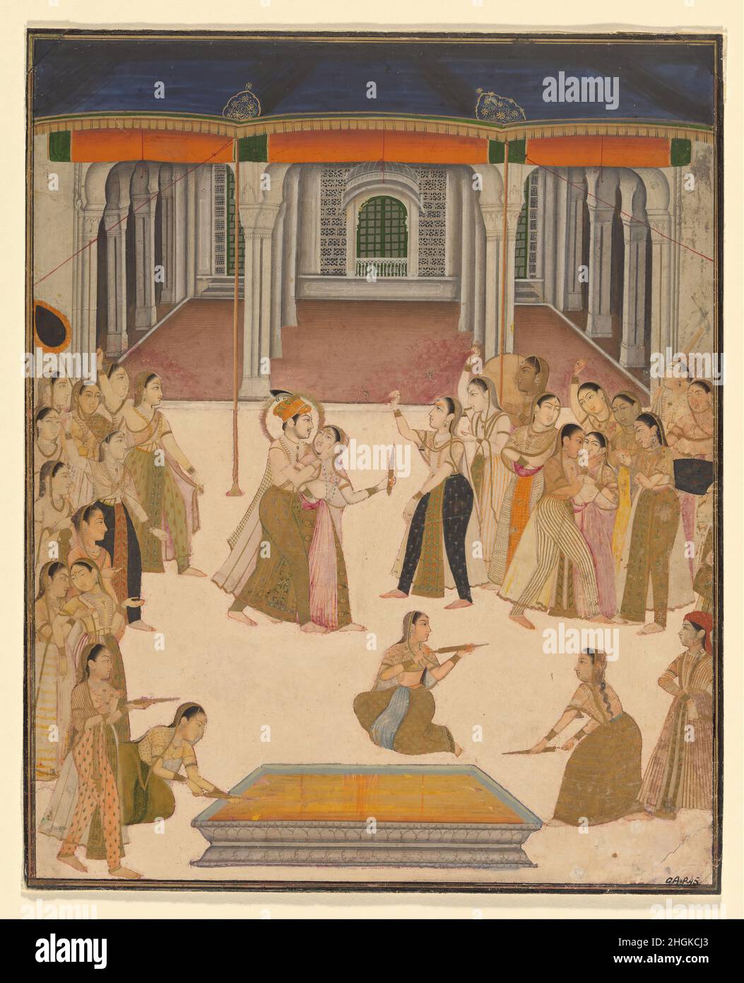 Lucknow, Uttar Pradesh, India - The emperor Jahangir celebrating the ...