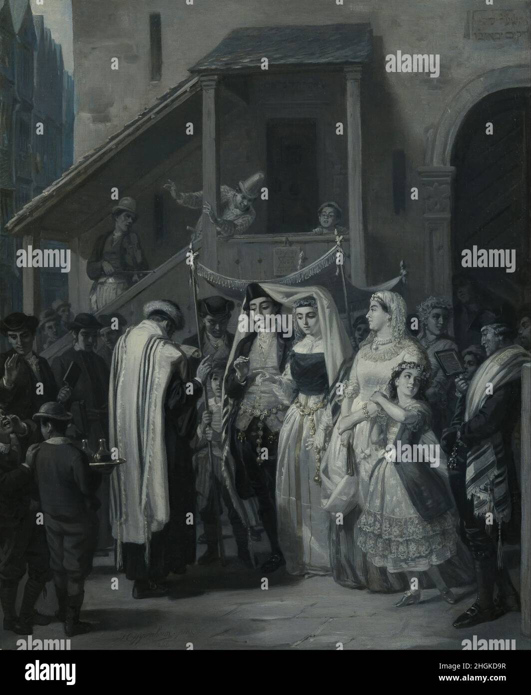 Moritz Daniel Oppenheim - The Wedding (Die Trauung Stock Photo - Alamy