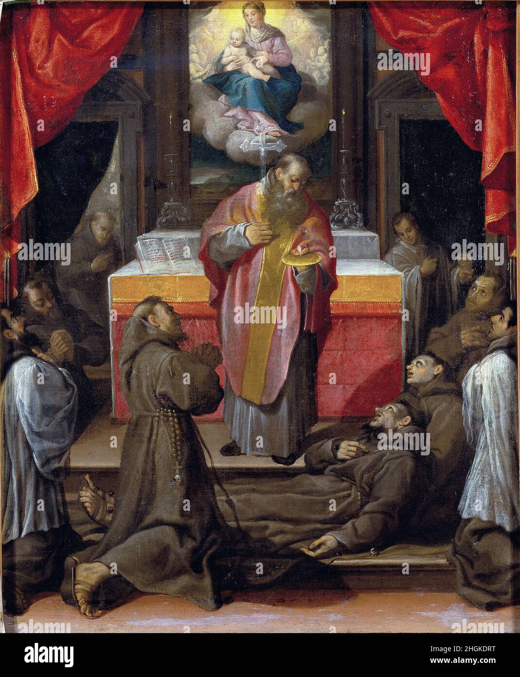 Carracci, Agostino - The Last Communion of Saint Francis Stock Photo ...