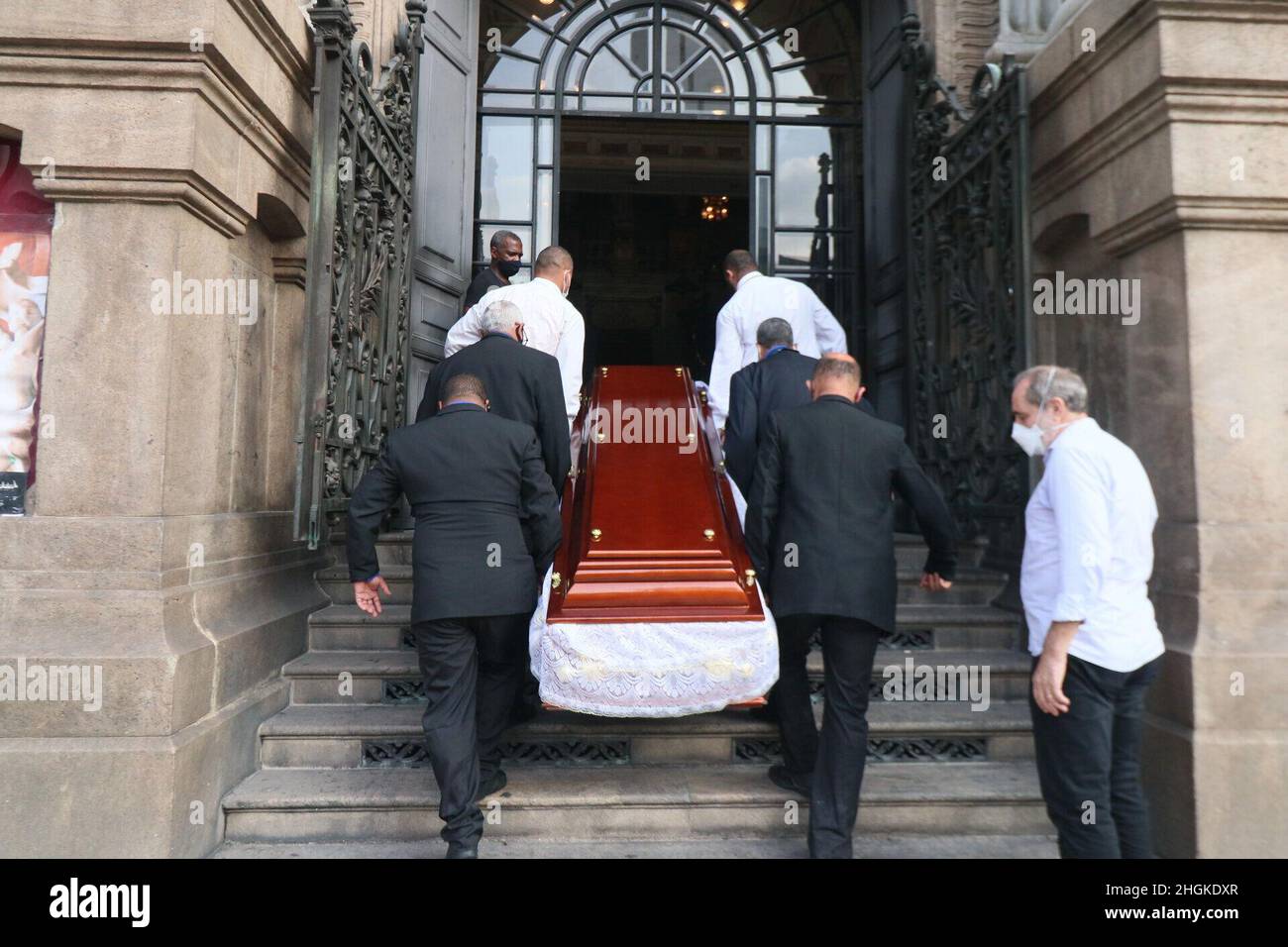 Rio de Janeiro, Brazil. 21st Jan, 2022. Wake of Brazilian singer Elza ...