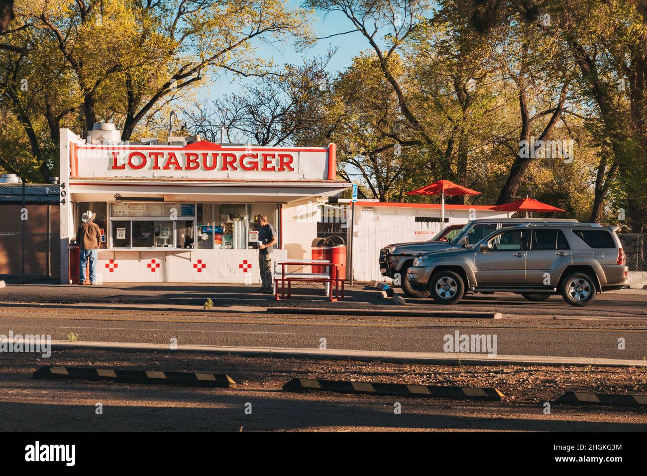 the ordering window of a Blake's Lotaburger hamburger restaurant on the ...