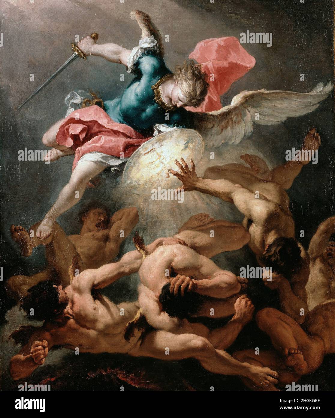 Ricci, Sebastiano - The Fall of the Rebel Angels Stock Photo - Alamy