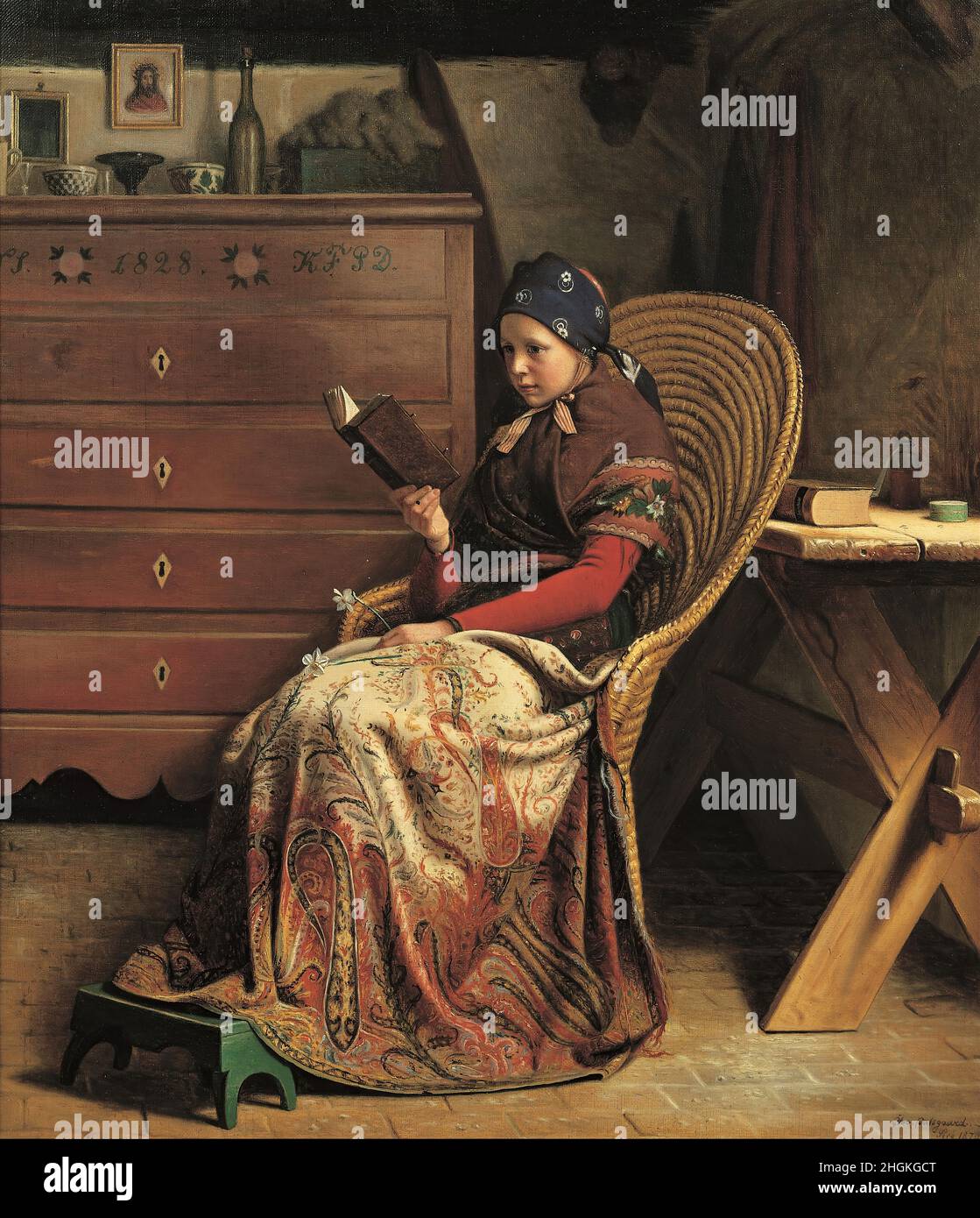 Christen Dalsgaard - In a pine wood. Study Stock Photo - Alamy