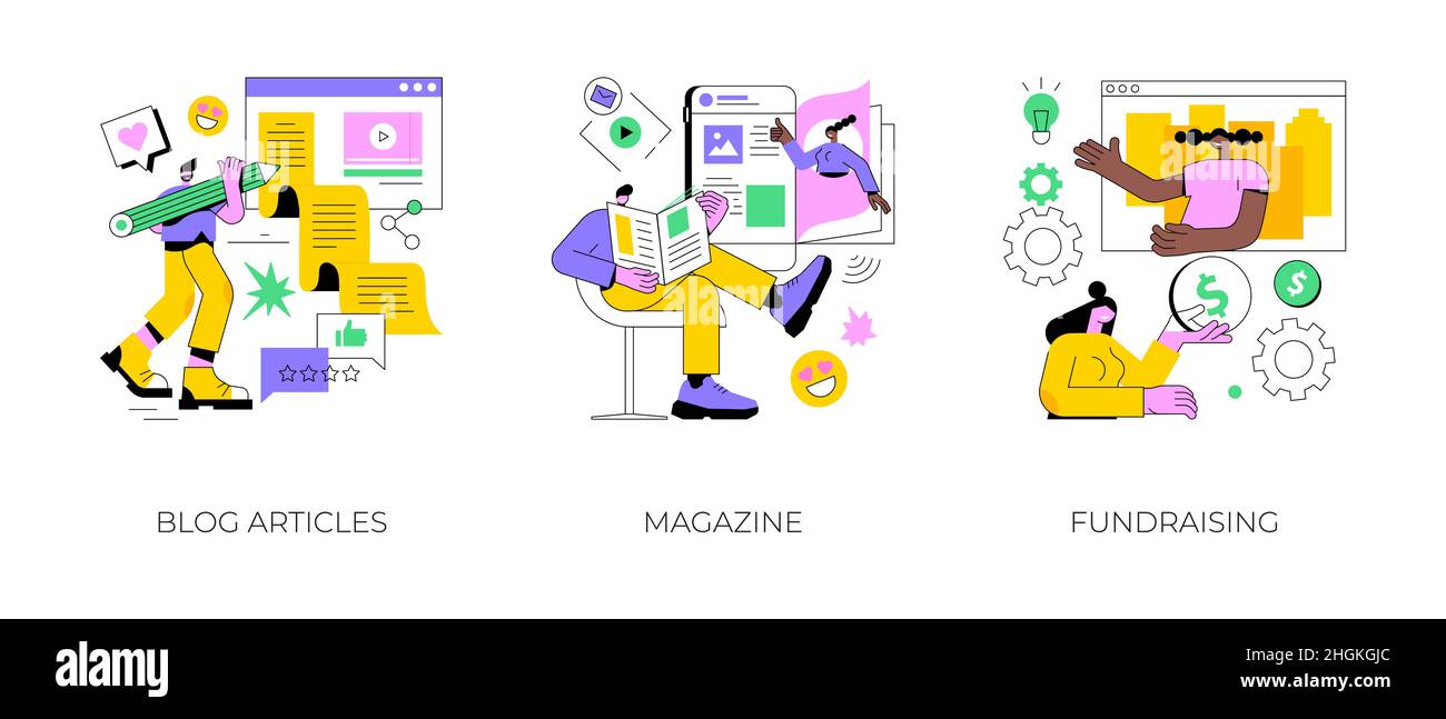 News source abstract concept vector illustrations Stock Vector Image ...