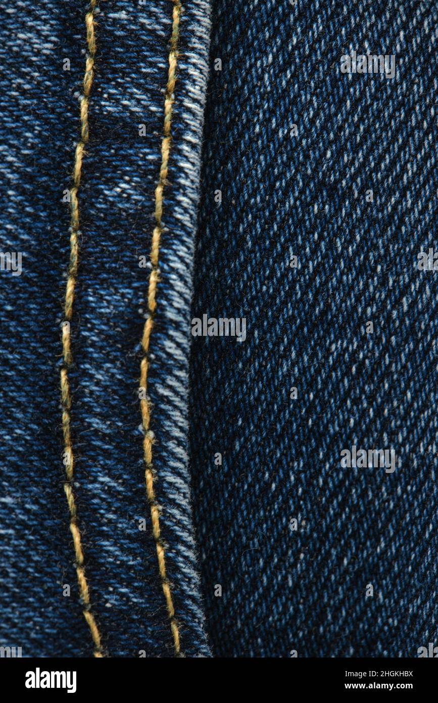 Denim fabric texture seams hi-res stock photography and images - Alamy