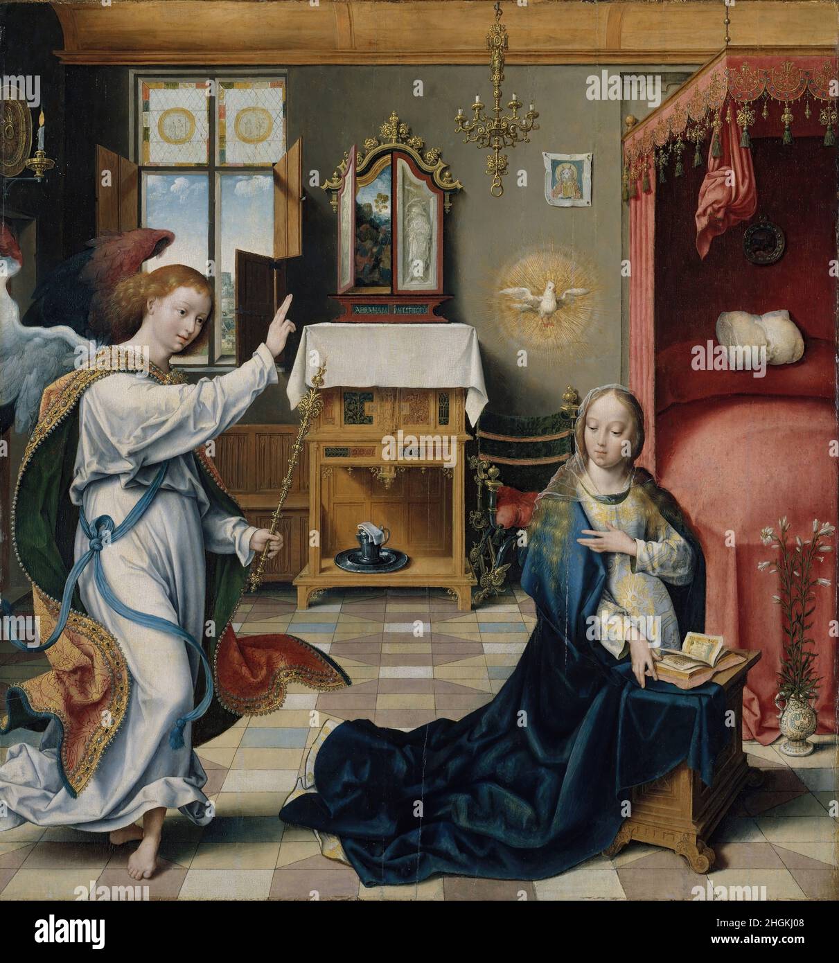 The Annunciation - 1525c. - oil on wood 86,4 x 80 cm - Van Cleve Joos ...