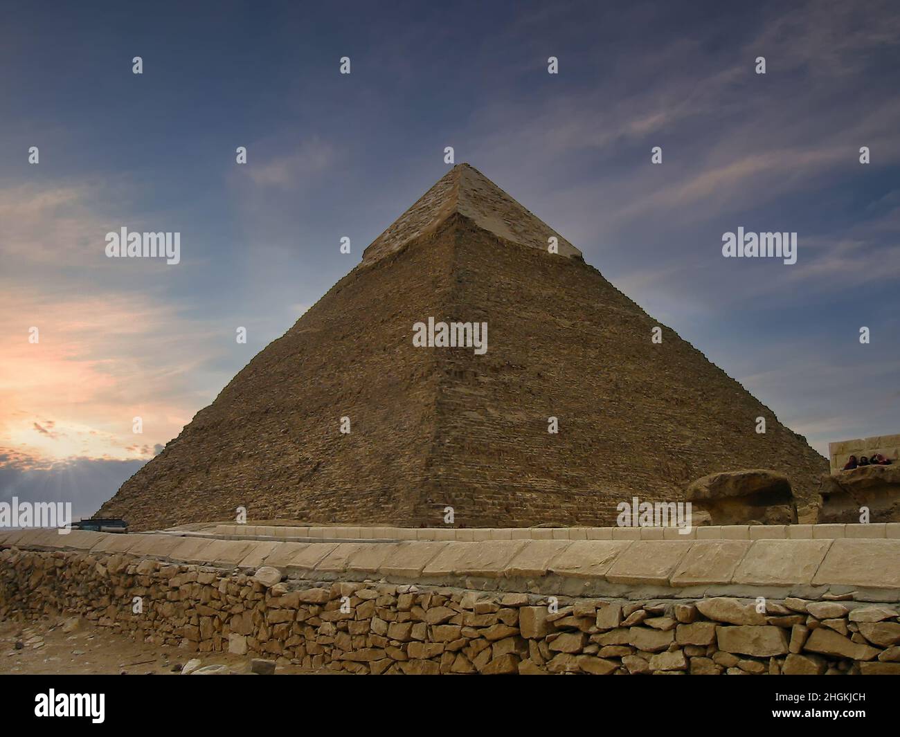 The iconic Pyramids at Giza just outside Cairo in Egypt Stock Photo - Alamy