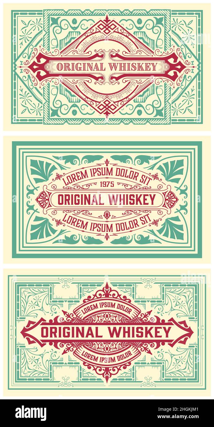 Set of 3 vintage labels for packing Stock Vector Image & Art - Alamy