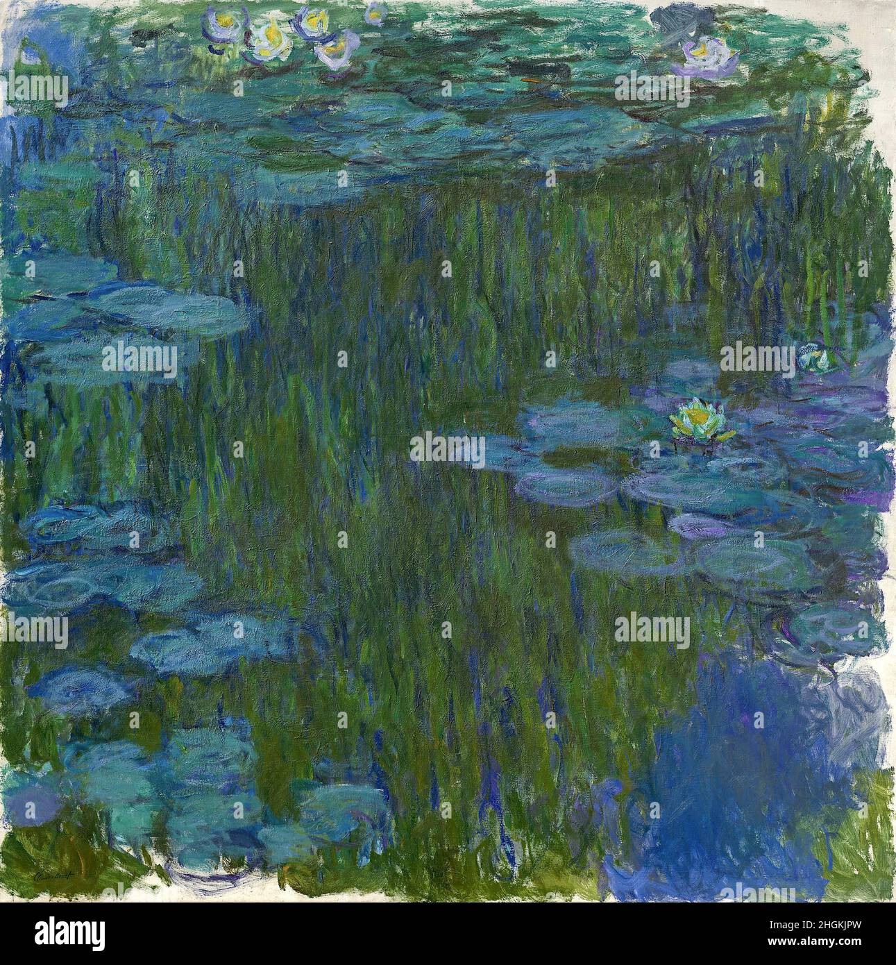 Water Lilies - 1914 17 - Oil on canvas 200 x 200 cm - Monet Claude ...