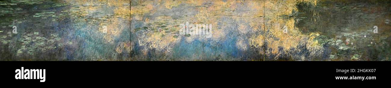 Water Lilies - 1914 26 - Oil on canvas 200 x 1276 cm - Monet Claude ...