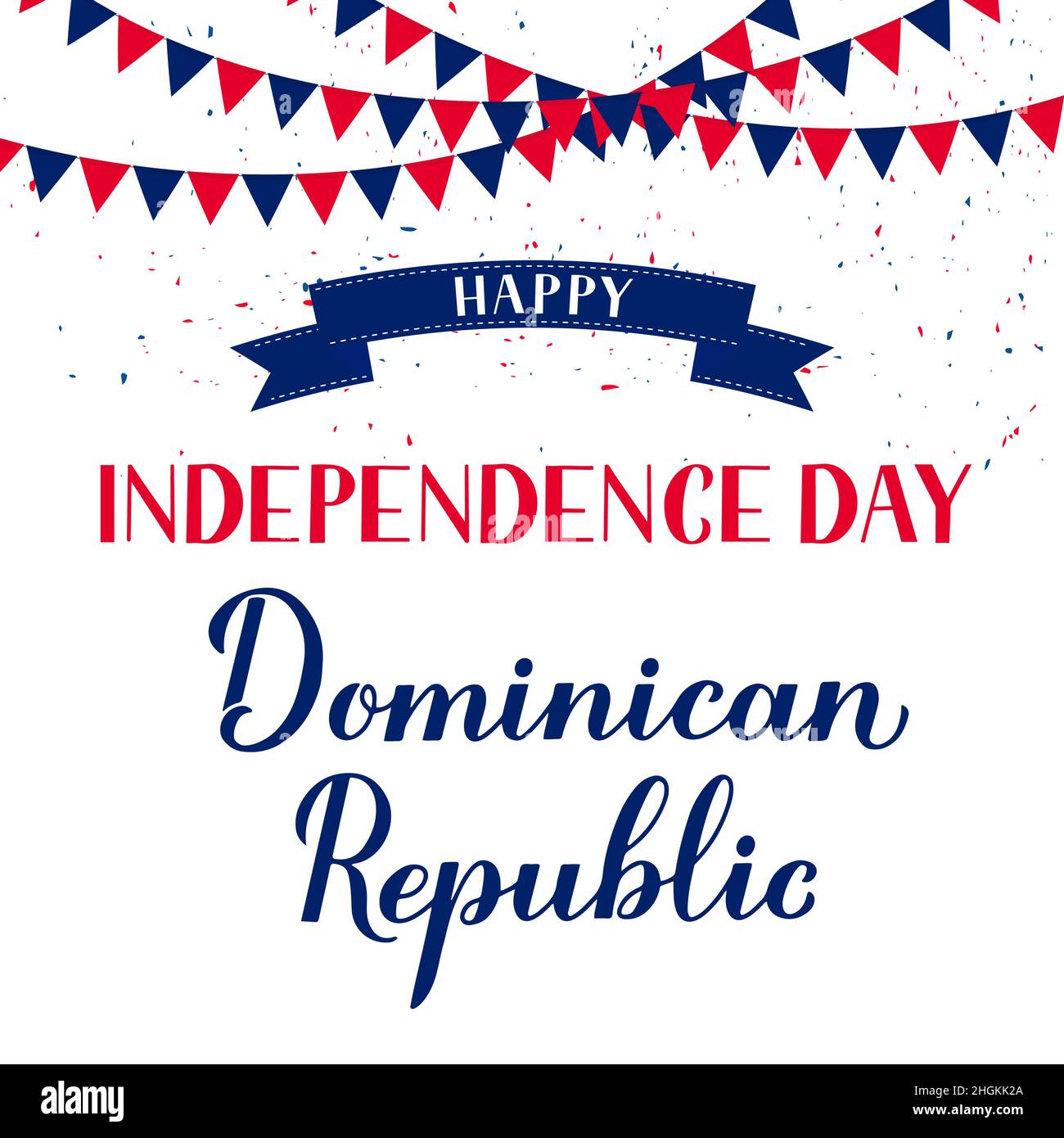 Dominican Republic Independence Day calligraphy lettering. National ...