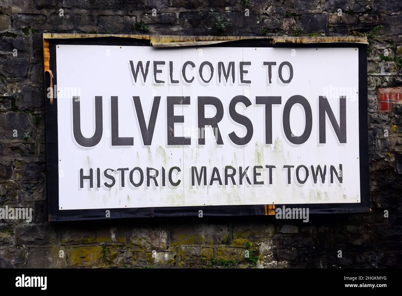 Welcome to cumbria sign hi-res stock photography and images - Alamy