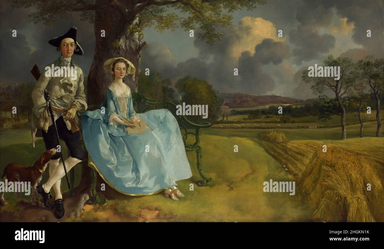 Mr and Mrs Andrews - oil on canvas 69.8 x 119.4 cm - Gainsborough ...