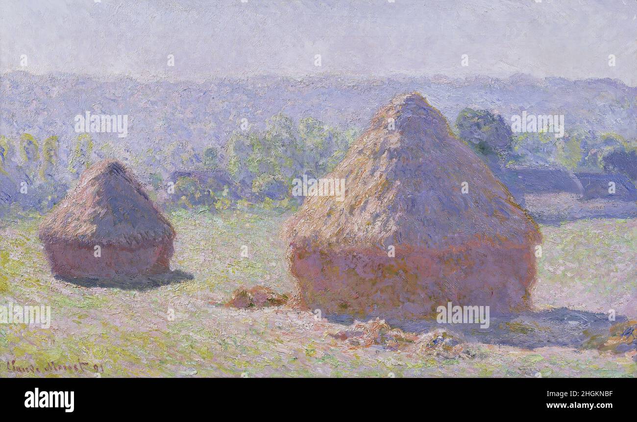 Meules, fin de l'été - 1891 - Oil on canvas 60,5 x 100,8 cm - mo03Monet ...