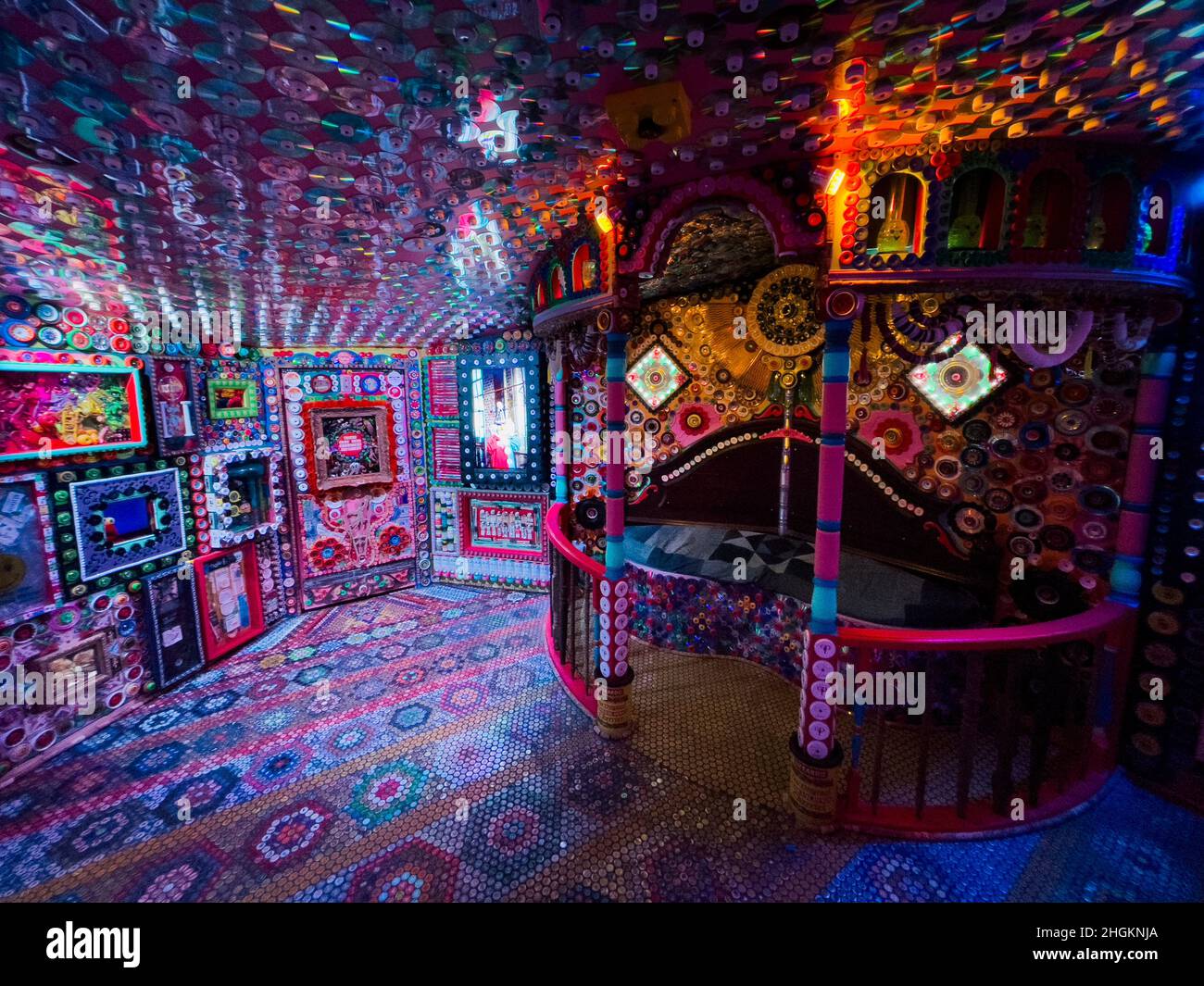 vibrant colors and patterns inside Meow Wolf, an immersive art ...
