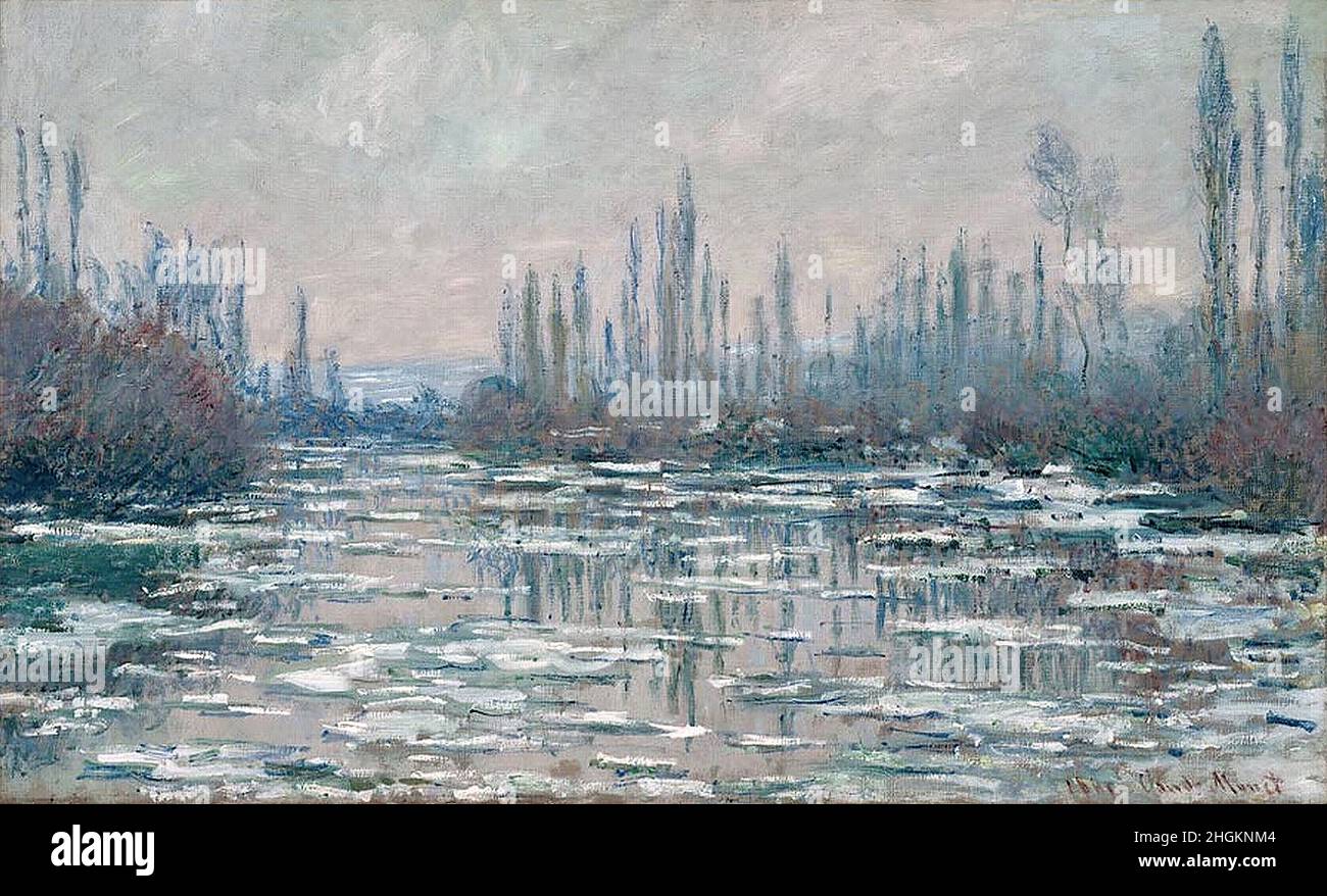 The Break-up of Ice on the Seine - 1880 81 - Oil on canvas 60 x 99 cm ...